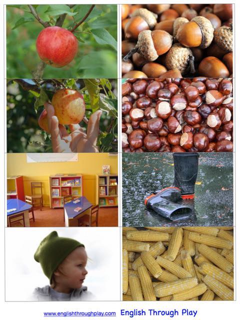 Autumn Vocabulary Picture Cards – English Through Play