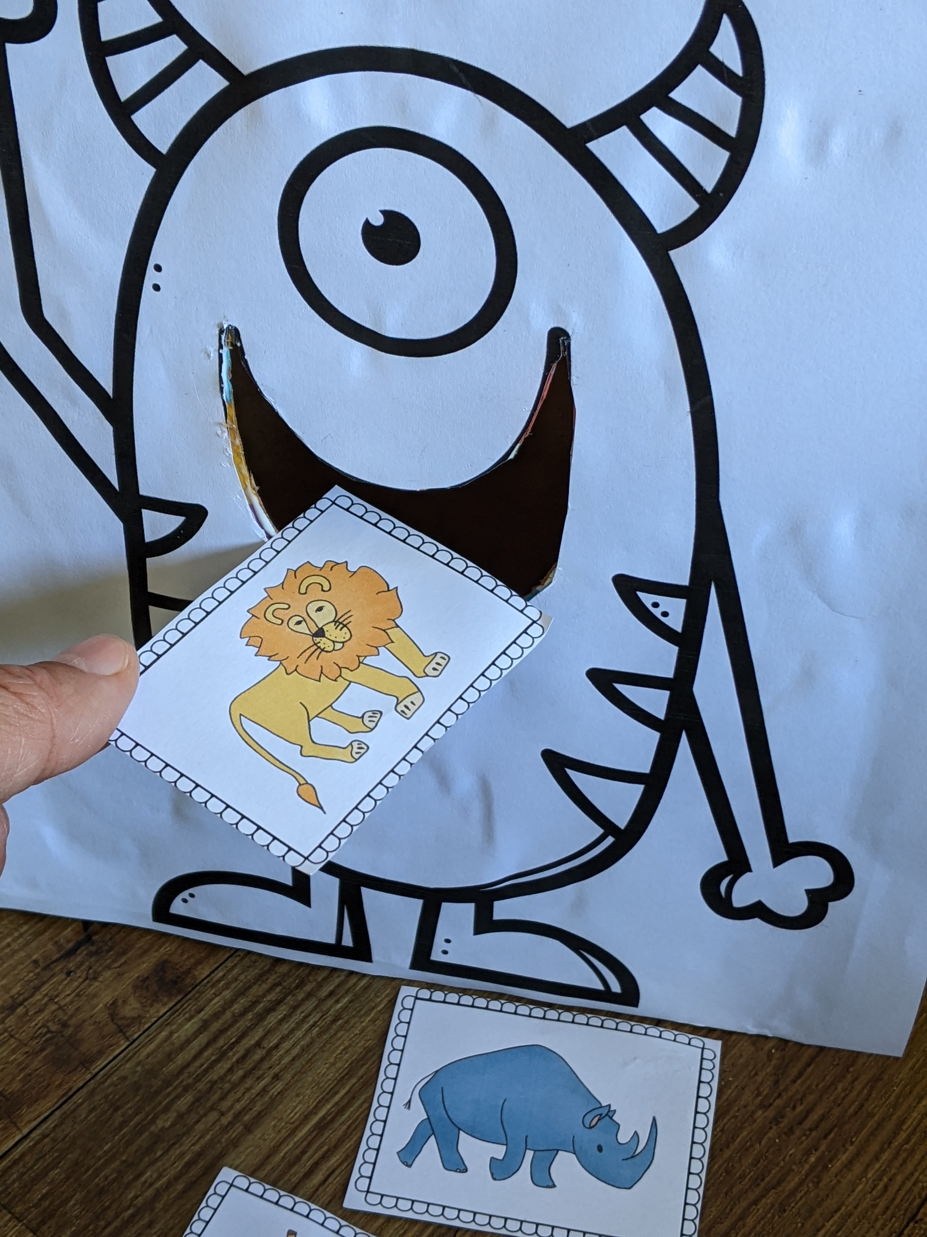 Free Printable English Game – Feed the Monster – English Through Play