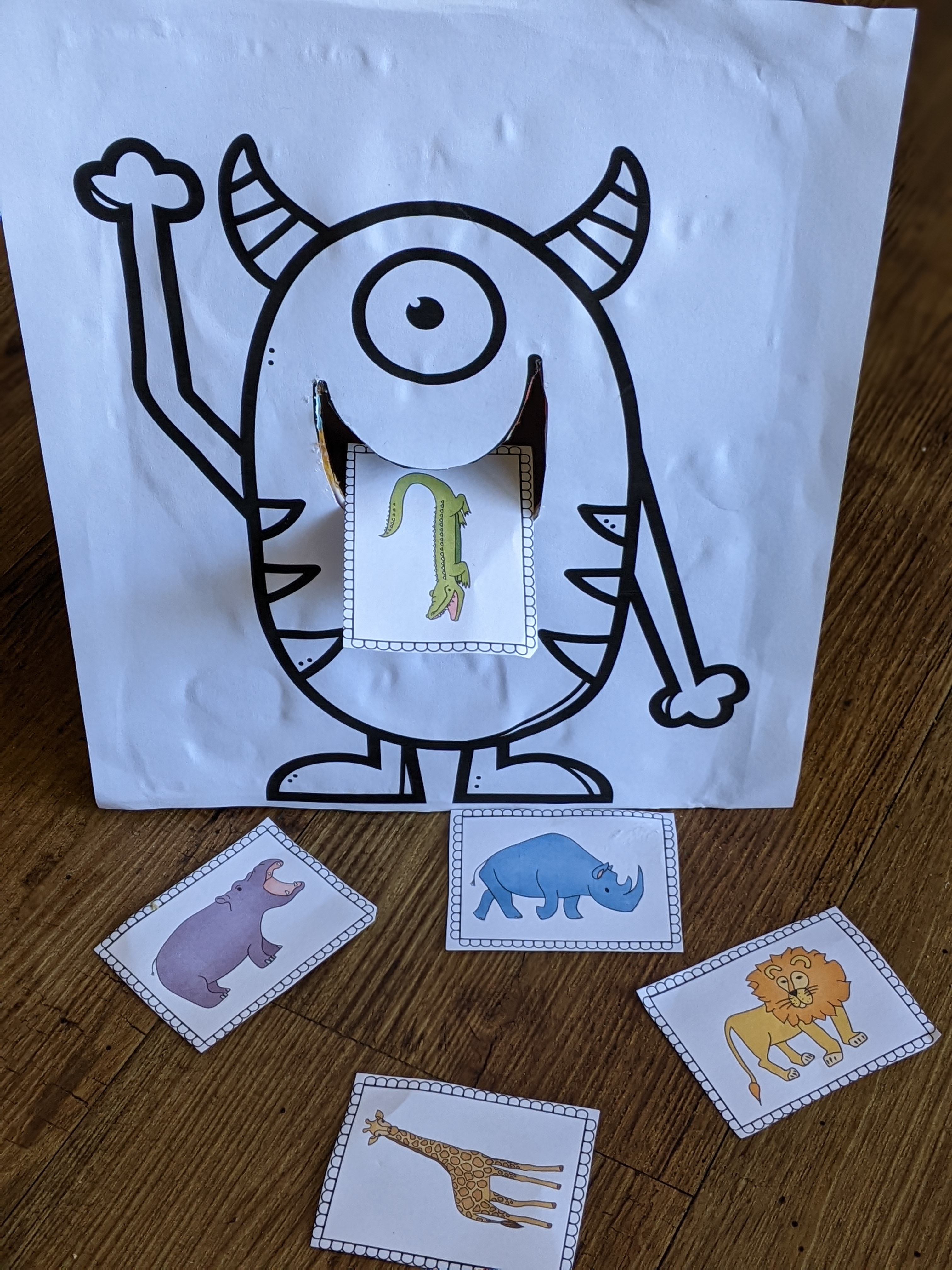 Free Printable English Game – Feed the Monster – English Through Play